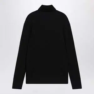Stone Island Navy Ribbed Turtleneck Sweater