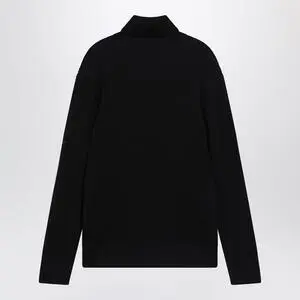 Stone Island Navy Ribbed Turtleneck Sweater - Blue