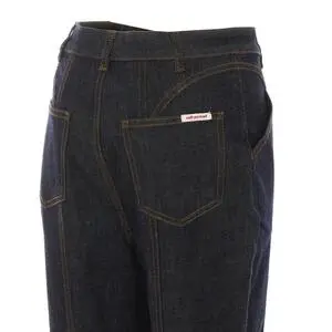 SELF-PORTRAIT Indigo Denim Flared Jeans - Blue