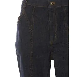 SELF-PORTRAIT Indigo Denim Flared Jeans - Blue