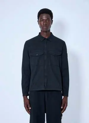 Stone Island Button-down Cotton Shirt - Black