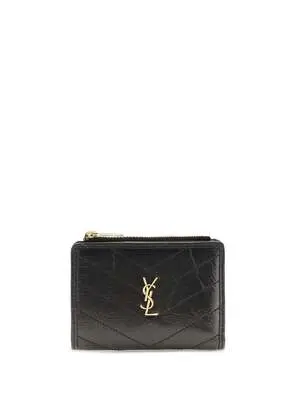 Saint Laurent Niki Vintage Leather Bifold Wallet - Black