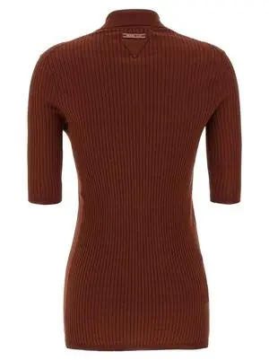 Prada Ribbed Polo Shirt