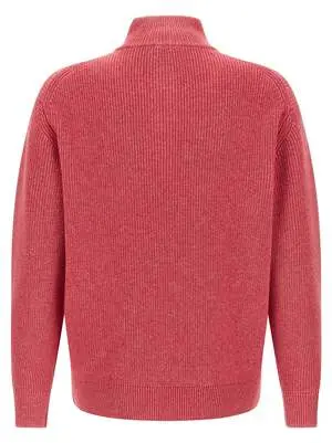 JW Anderson Half-zip Wool And Cotton Sweater - Pink