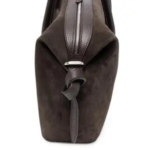 Yuzefi Leather Trim Shoulder Bag - Brown