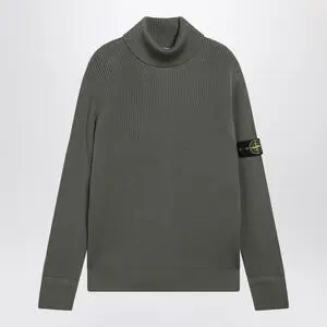 Stone Island Military Ribbed Turtleneck Sweater - Green