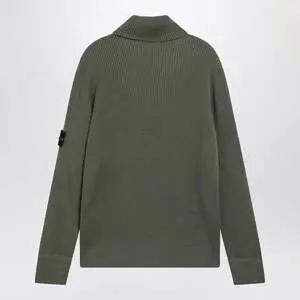 Stone Island Military Ribbed Turtleneck Sweater - Green