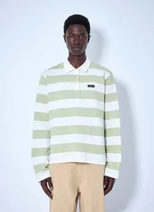 Miu Miu Striped Jersey Polo Shirt - Yellow