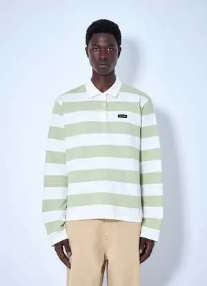 Miu Miu Striped Jersey Polo Shirt - Yellow