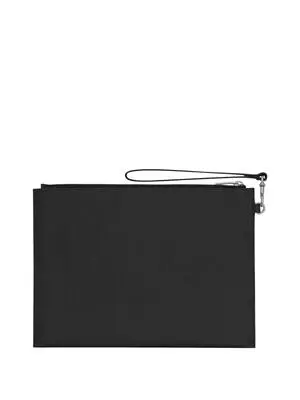 Saint Laurent Zipped Tablet Holder In Grain De Poudre-leather