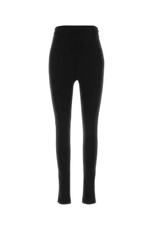 JIL SANDER Stretch Virgin Wool Blend Pant - Black