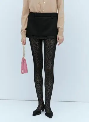 Miu Miu Velour Mini Skirt - Black