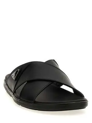 Prada Logo Sandals