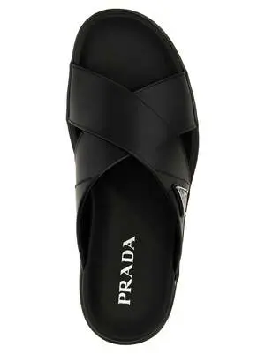Prada Logo Sandals