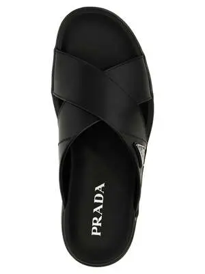 Prada Logo Sandals