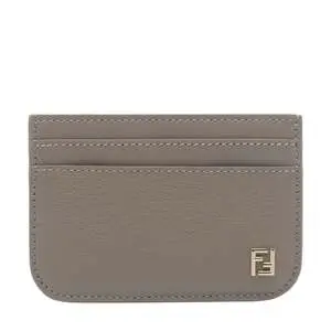 Fendi Ff Logo Card Case - Cream