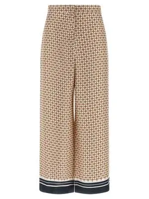 Max Mara Mstottelia Silk Geometric Trousers
