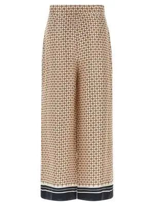 Max Mara Mstottelia Silk Geometric Trousers