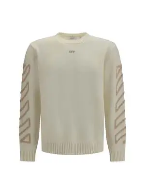 Off-White Arrow Fuzzy Crewneck Sweater - Multicolor
