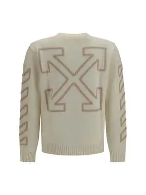 Off-White Arrow Fuzzy Crewneck Sweater
