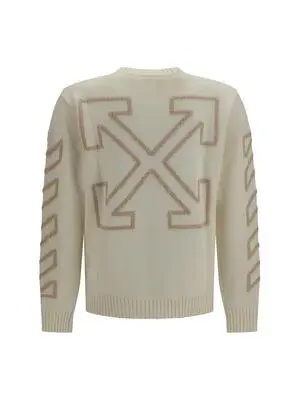 Off-White Arrow Fuzzy Crewneck Sweater - Multicolor