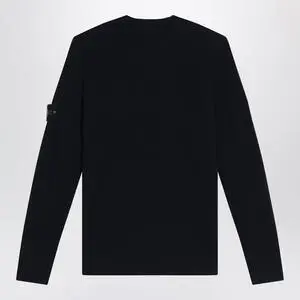 Stone Island Navy Ribbed Crew-neck Sweater - Blue