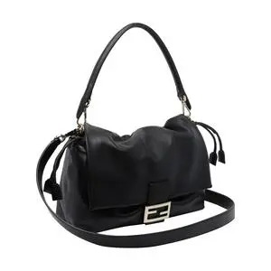 Fendi Baguette Soft Large Handbag - Black