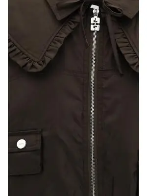 GANNI Duchesse Nylon Bomber Jacket