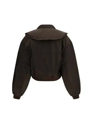 GANNI Recycled Nylon Bomber Jacket - Green