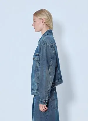 Balenciaga Kick Denim Jacket - Blue