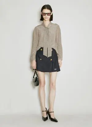 Prada Jacquard Crepe De Chine Shirt