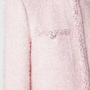 SELF-PORTRAIT Boucle Jacket - Pink