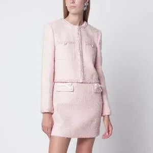 SELF-PORTRAIT Boucle Jacket - Pink