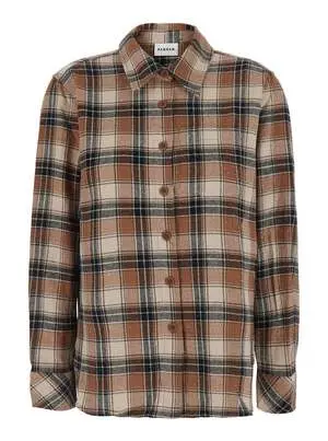 P.a.r.o.s.h Cowboy Shirt With Collar And Long Sleeves In Beige Cotton For - Multicolor