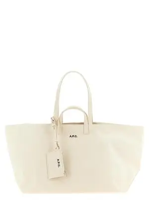 A.p.c. Le Drummer Toile' Large Shopping Bag - Cream