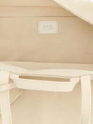 A.p.c. Le Drummer Toile' Large Shopping Bag - Cream
