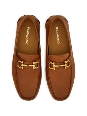 FERRAGAMO Leather Driver Shoes - Multicolor
