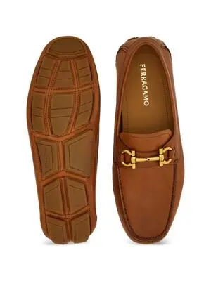 FERRAGAMO Leather Driver Shoes - Multicolor