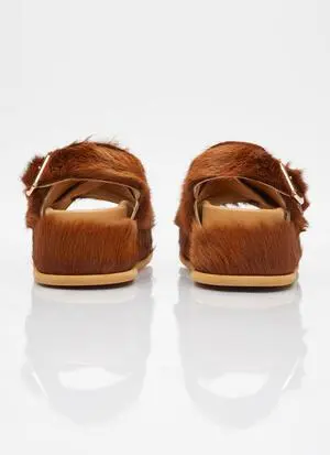 Dries Van Noten Ponyhair Sandals
