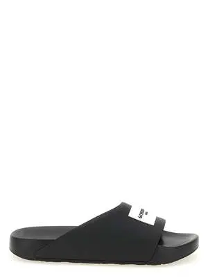 Givenchy Label Rubber Mules - Black