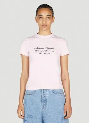 Vetements Four Seasons T-shirt - Pink