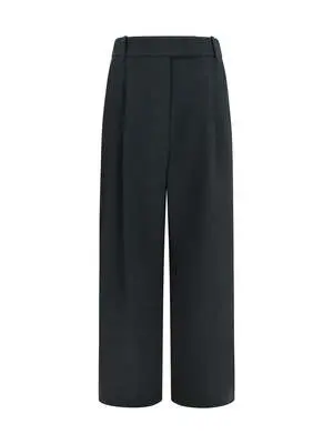 Giorgio Armani High-waisted Wide-leg Pants - Black