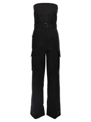 Saint Laurent Cassandre Bustier Jumpsuit - Black