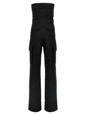 Saint Laurent Cassandre Bustier Jumpsuit - Black