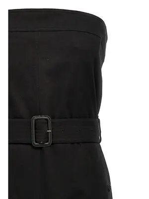 Saint Laurent Cassandre Bustier Jumpsuit - Black
