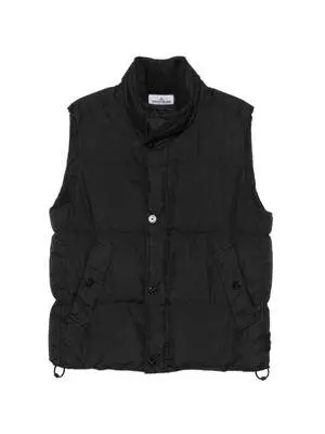 Stone Island Quilted Logo Patch Vest - Multicolor