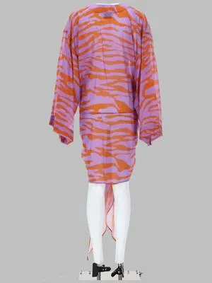 Attico Printed Mini Wrap Dress - Multicolor
