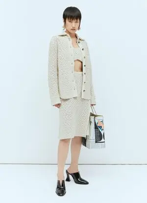 Bottega Veneta Textured Knit Shirt - Cream
