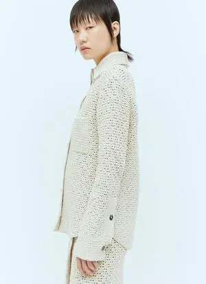 Bottega Veneta Textured Knit Shirt - Cream
