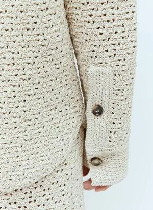 Bottega Veneta Textured Knit Shirt - Cream